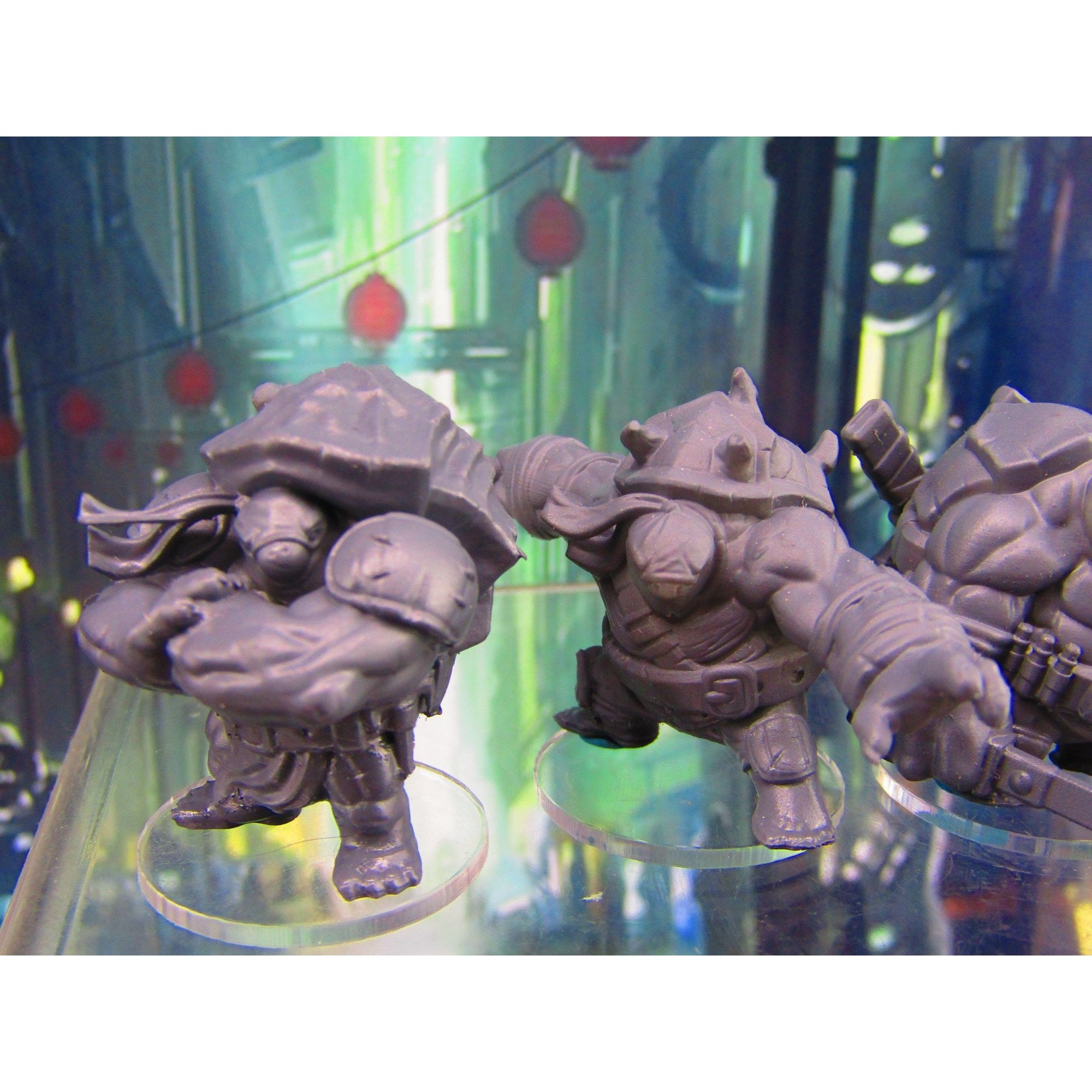 4pc Tortle Ninja Team Turtle Man Race Mini Miniature Figure 3D Printed ...