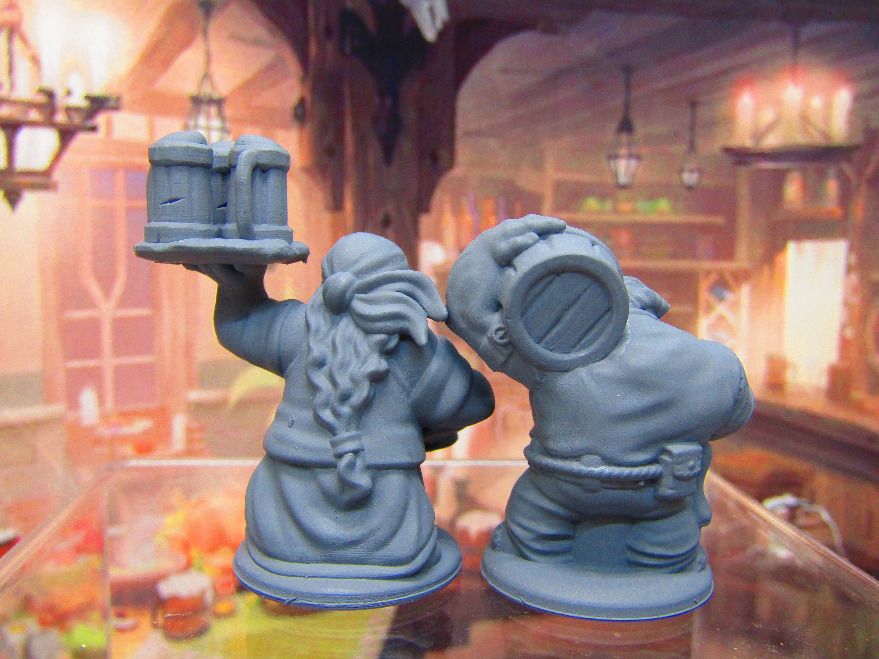Dwarven Bartender and Waitress Mini Miniature Dwarf 3D Printed | Etsy