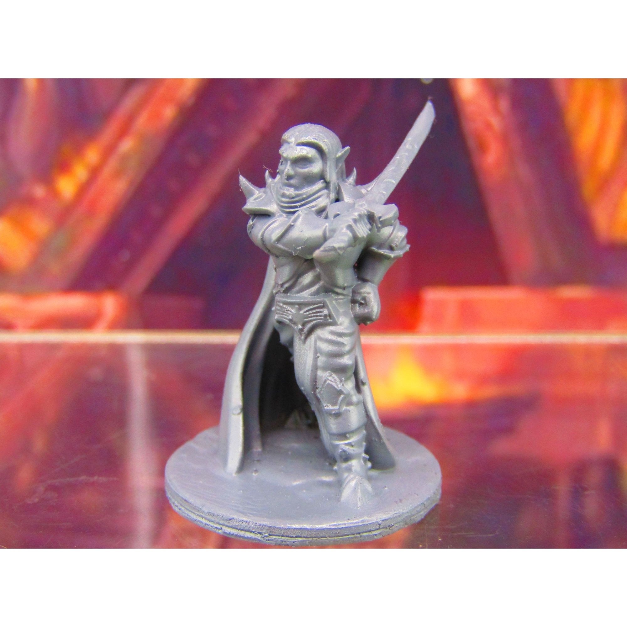 Dark Elf Male Caped Warrior Mini Miniature Figure 3D Printed Model 28 ...