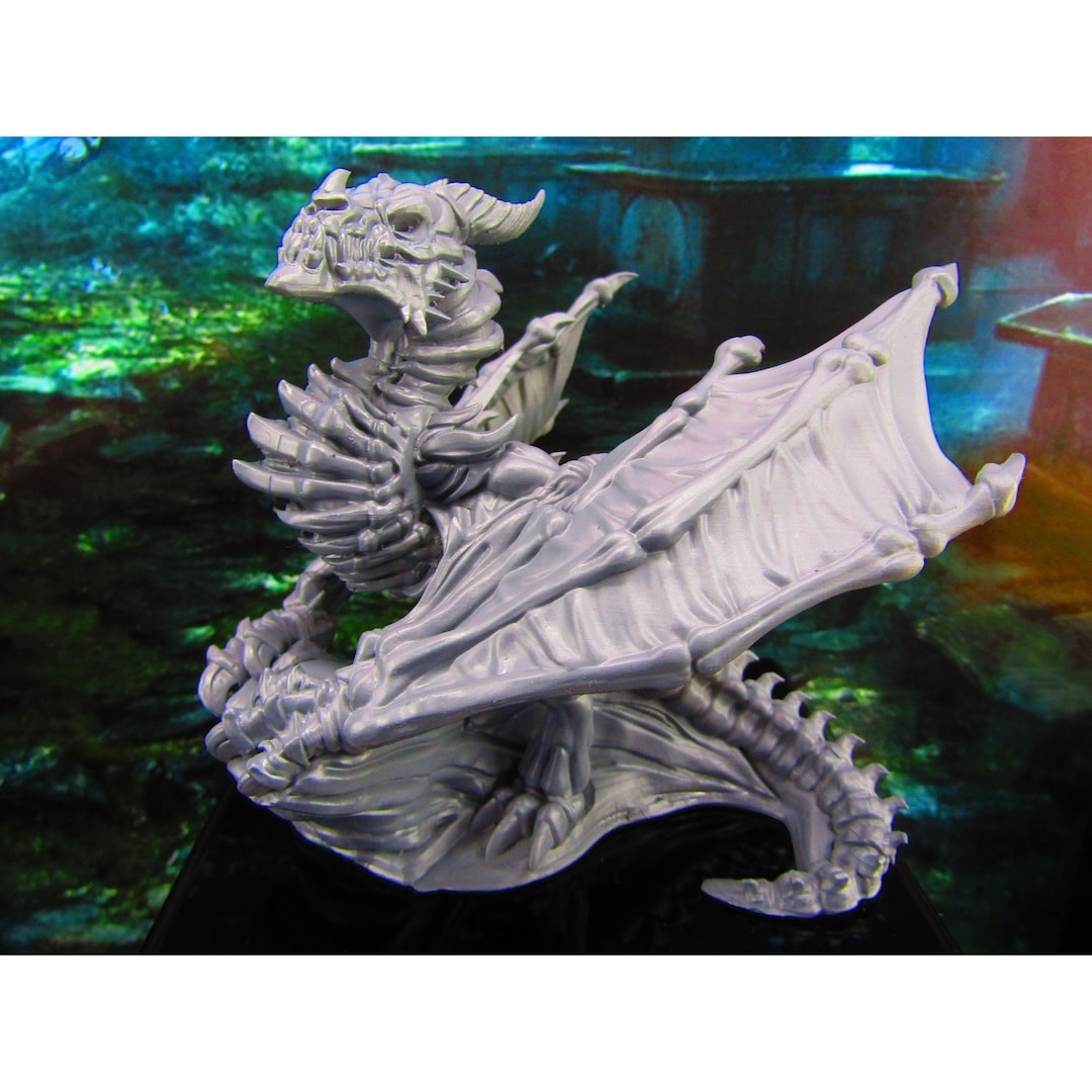 Undead Skeletal Dracolich Dragon Mini Miniature Model Character Figure ...