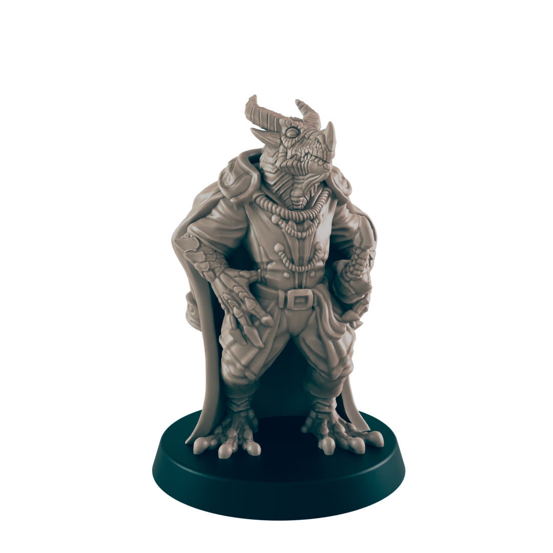 Dragonborn Mini Dragonkin Noble Knight Dungeons and Dragons NPC Figure ...