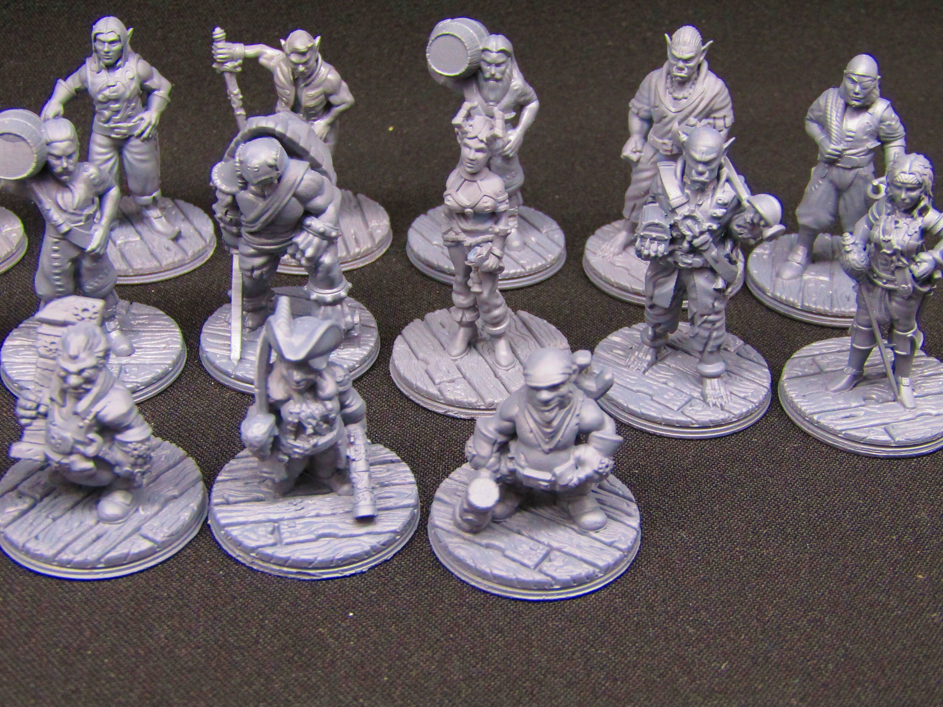27pc Pirate Set Mini Miniature Figure 3D Printed Model 28/32mm Scale ...