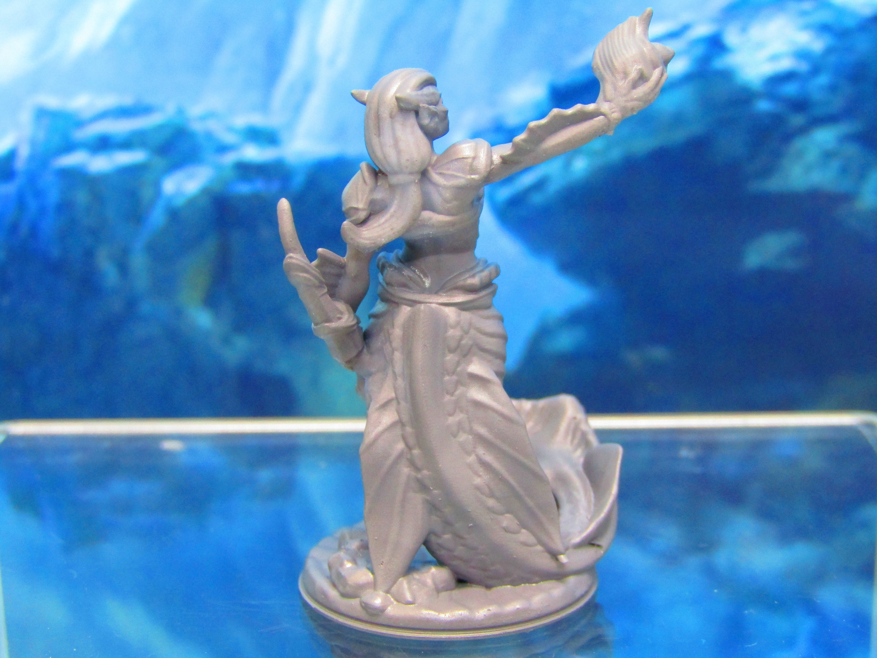Merfolk Mermaid Female With Conch Shell Mini Miniature Figure - Etsy
