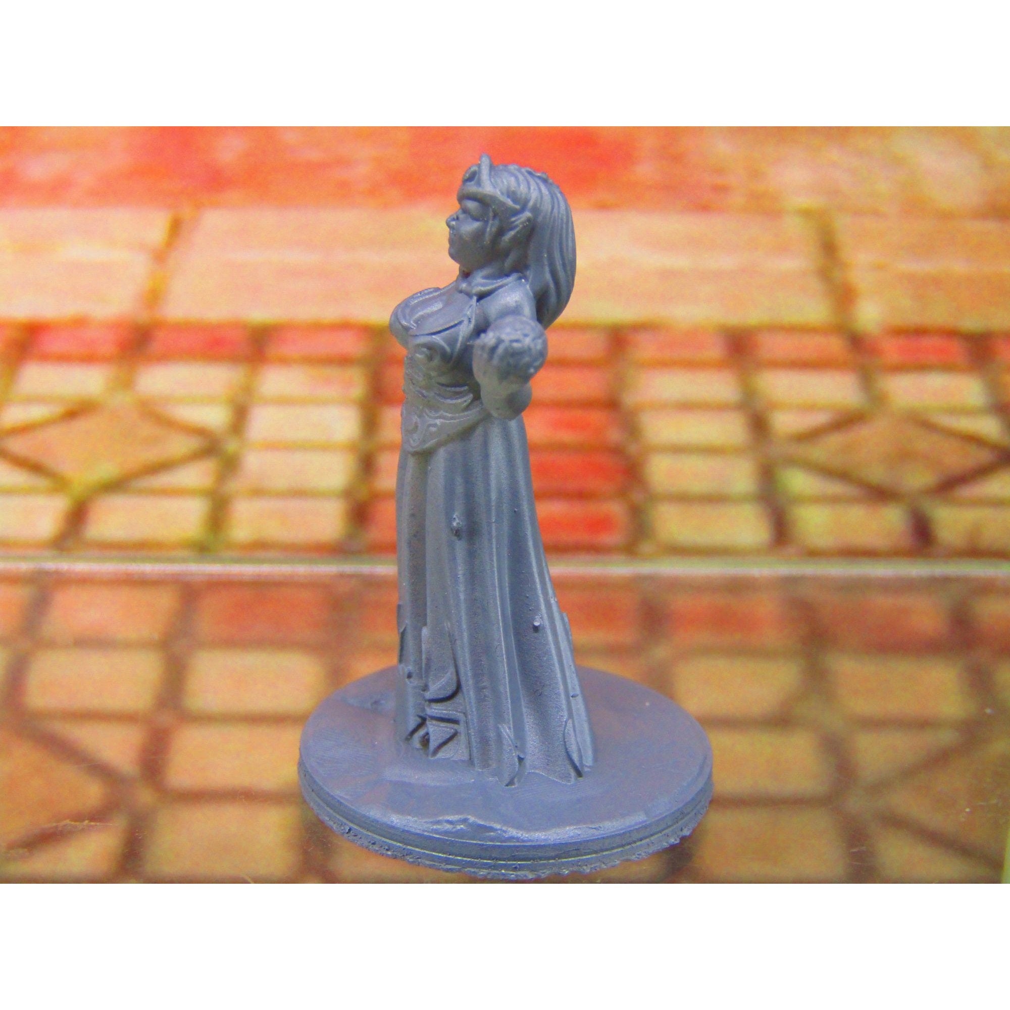 Dark Elf Cleric Female W/ Flail & Spell Mini Miniature Figure | Etsy