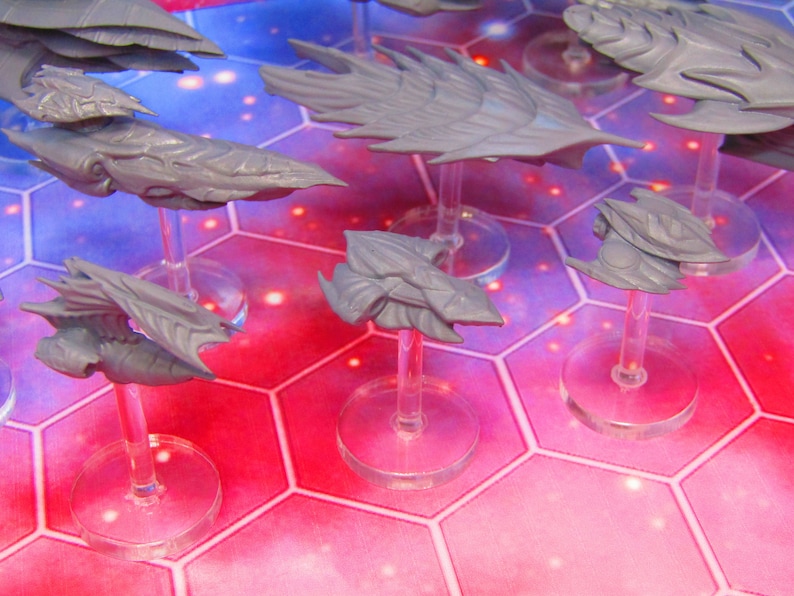 11pc the Hive Bioship Fleet Space War Gaming Set W/ Flight Stands ...