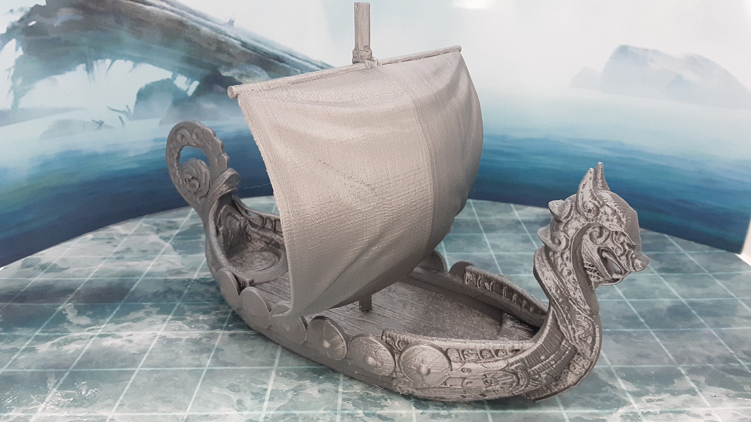 Viking Barbarian Long Ship Sail Boat Scatter Terrain Scenery | Etsy
