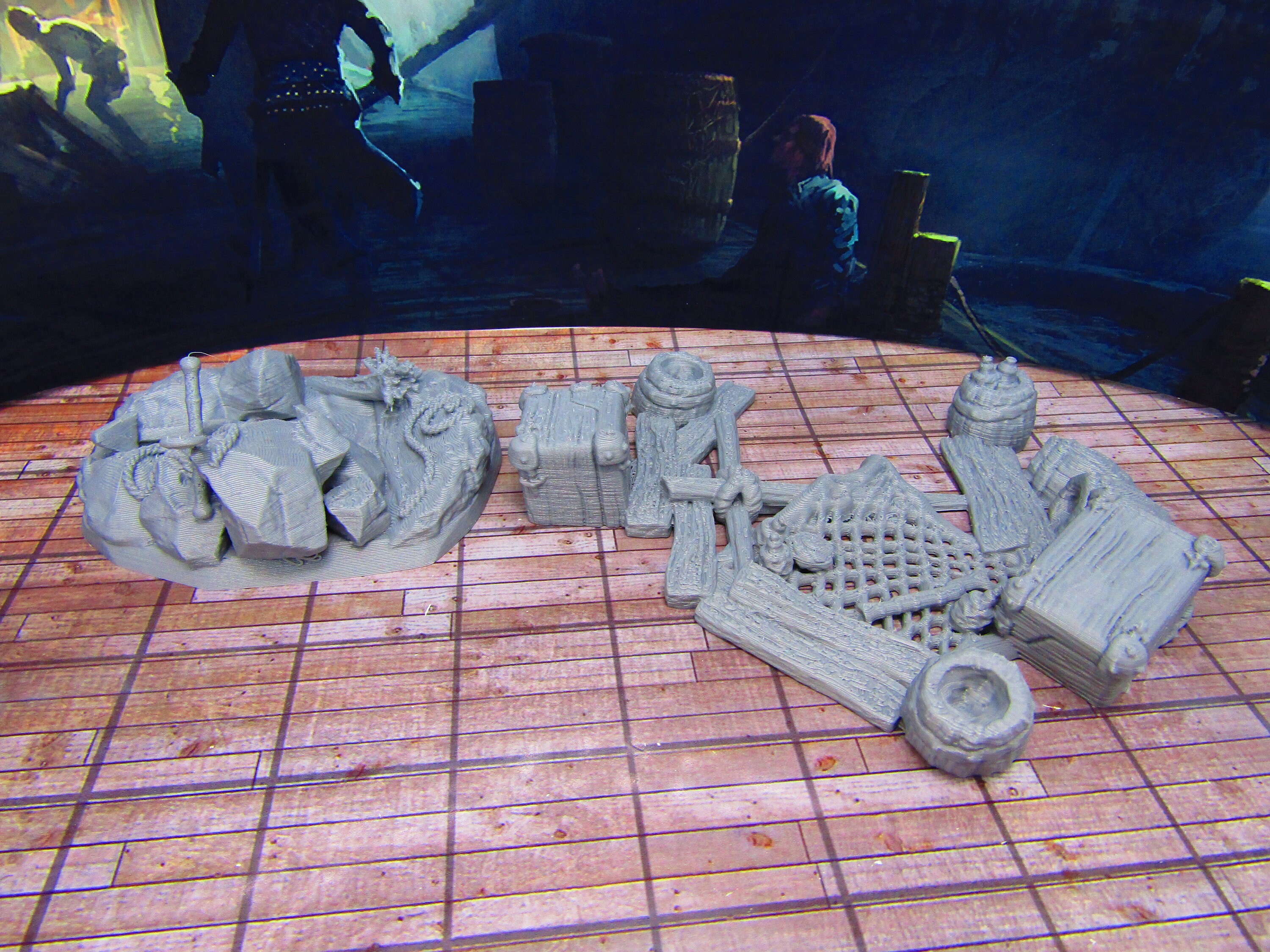 Shipwreck Debris & Anchor for Docks Coast Seashore Scenery Scatter ...