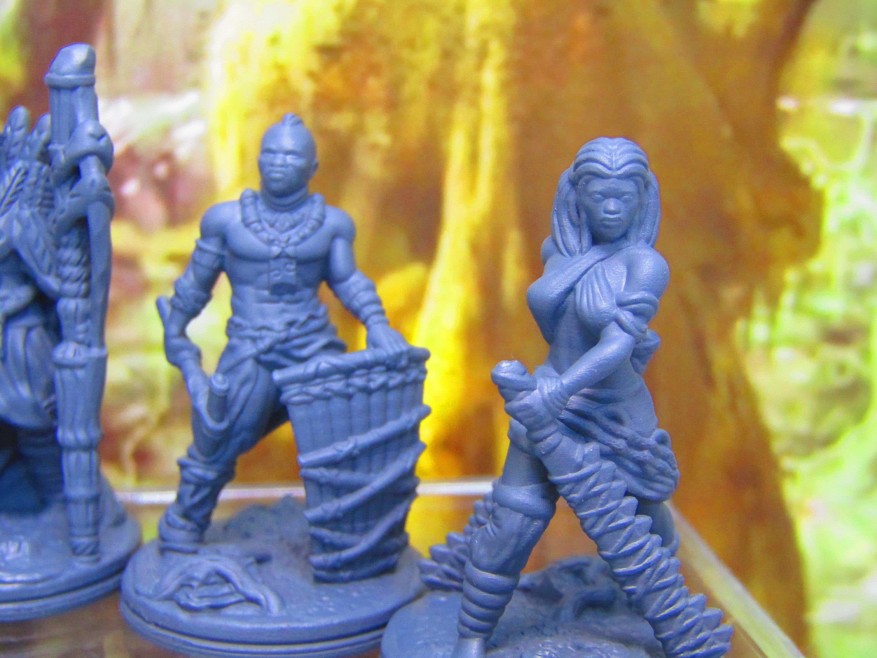Lot of Tribal Jungle Warrior Tribe Party Mini Miniature Figure 3D ...