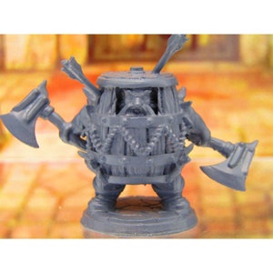 Klaus the Barrel Tank Dwarf Warrior Mini Miniature 3D Printed Model 28 ...