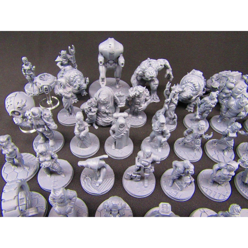 Sci Fi Mini Set 7 62pc Novus Landing Set Mini Miniatures | Etsy