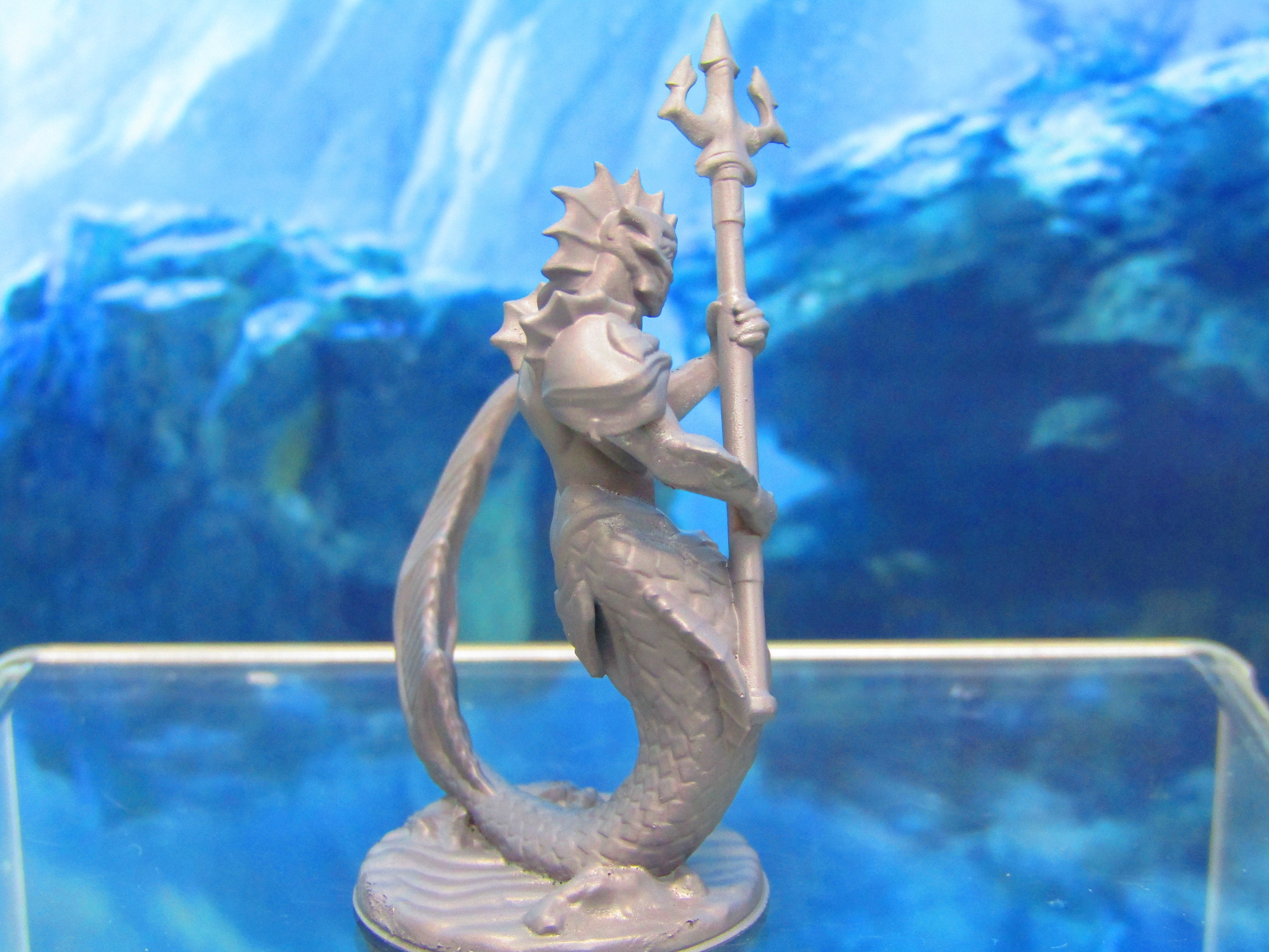 Merfolk Merman Warrior W/ Trident Mini Miniature Figure 3D | Etsy