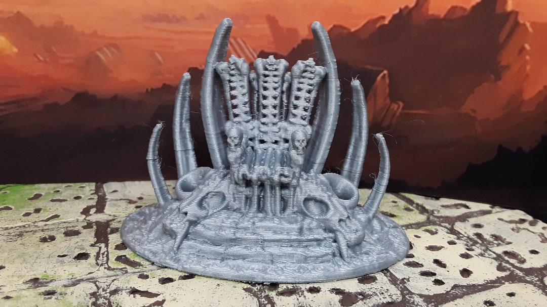 Boneyard Skull Bone Throne 28mm Scale Fantasy Scatter Terrain 3D ...