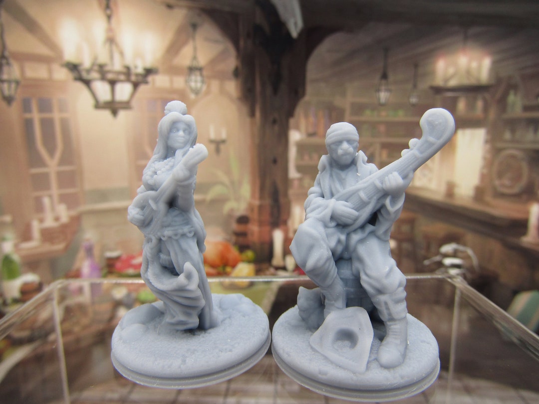 Dancer and Musician Bards Mini Miniature Scatter Terrain Scenery 3D ...