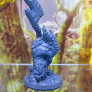 Goatman Fighter Warrior Soldier W/ Battleaxer Miniature Figure 3D ...