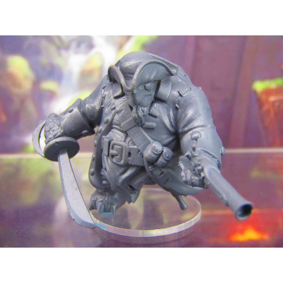Tortle Pirate Turtle Man Race Mini Miniature Figure 3D Printed Model 28 ...