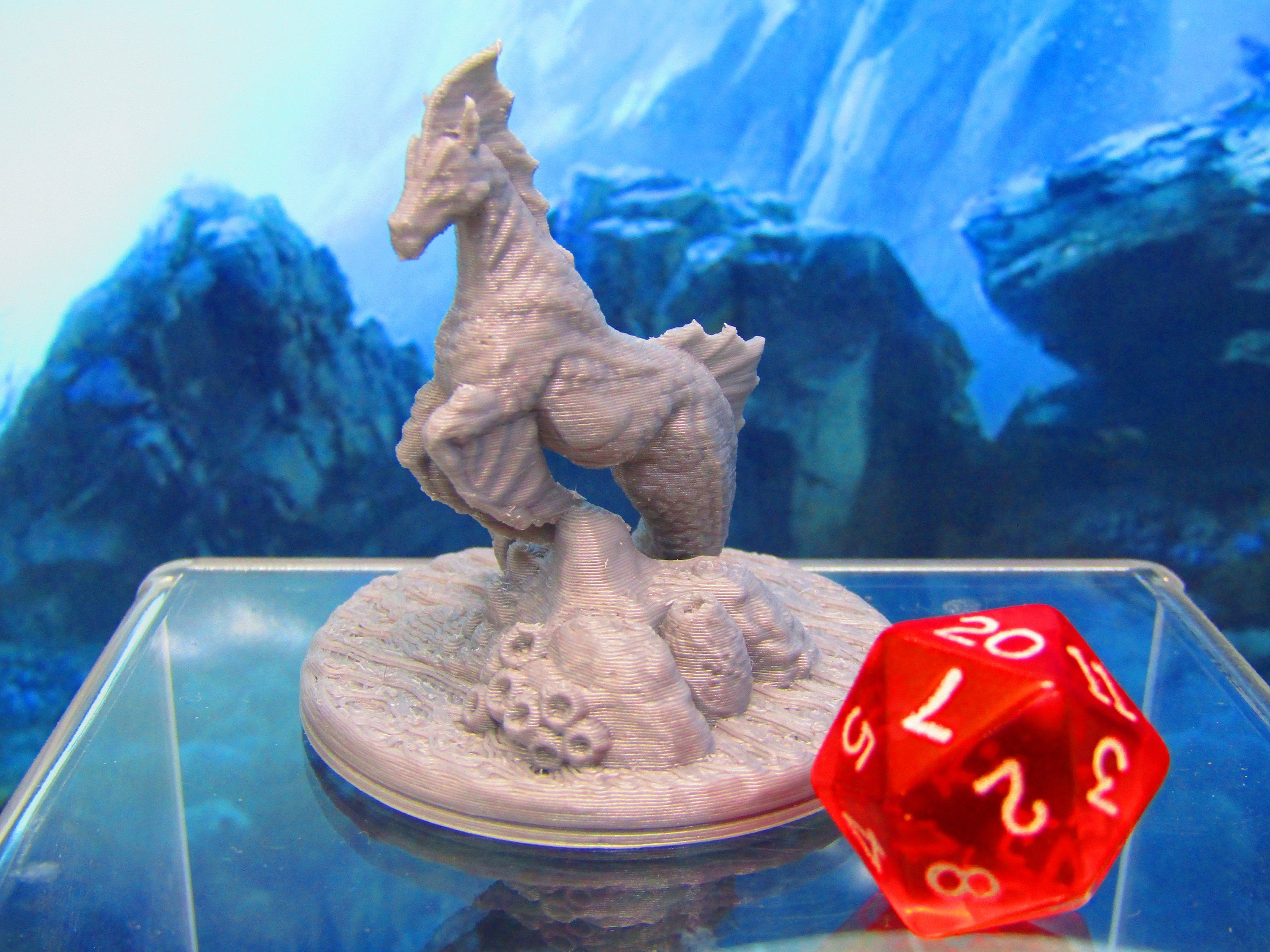 Hippocampus Sea Horse Monster Mini Miniature 3D Printed Figure - Etsy