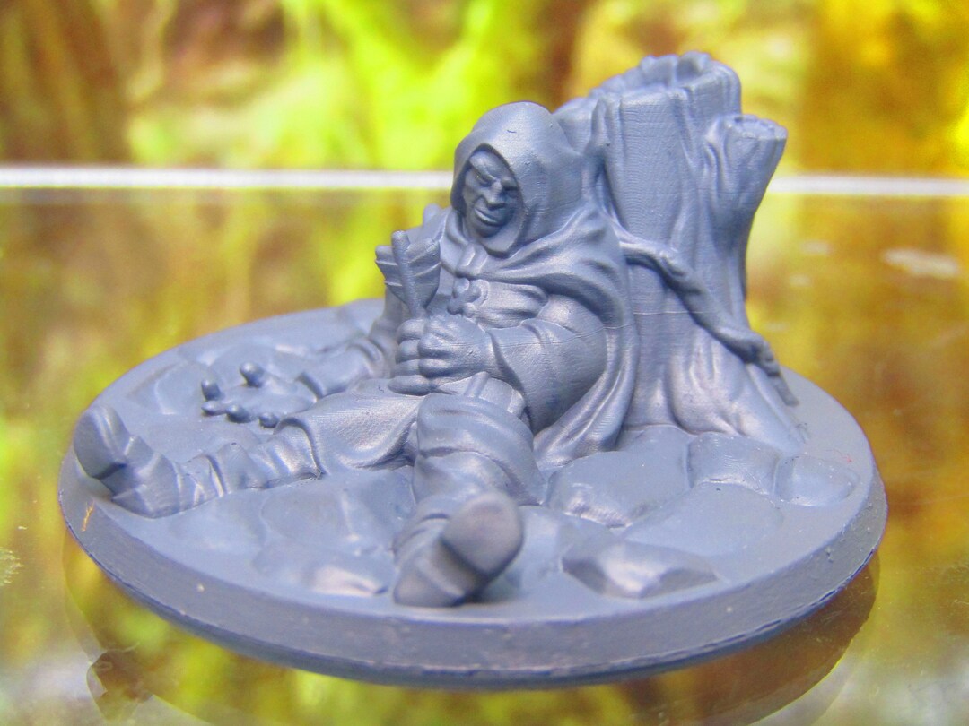 Dead Adventurer Traveler W/ Arrow in Gut Miniature Figure 3D Printed ...