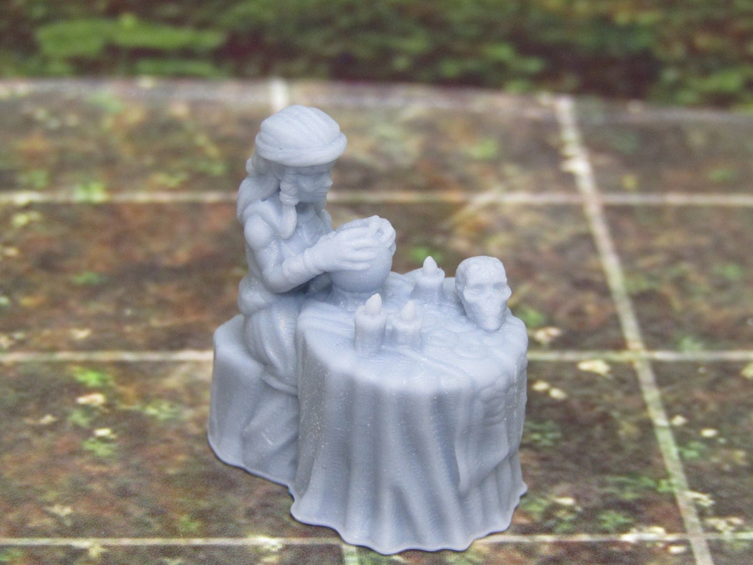 Mysterious Gypsy Fortune Teller Mini Miniature Figure 3D Printed Model ...