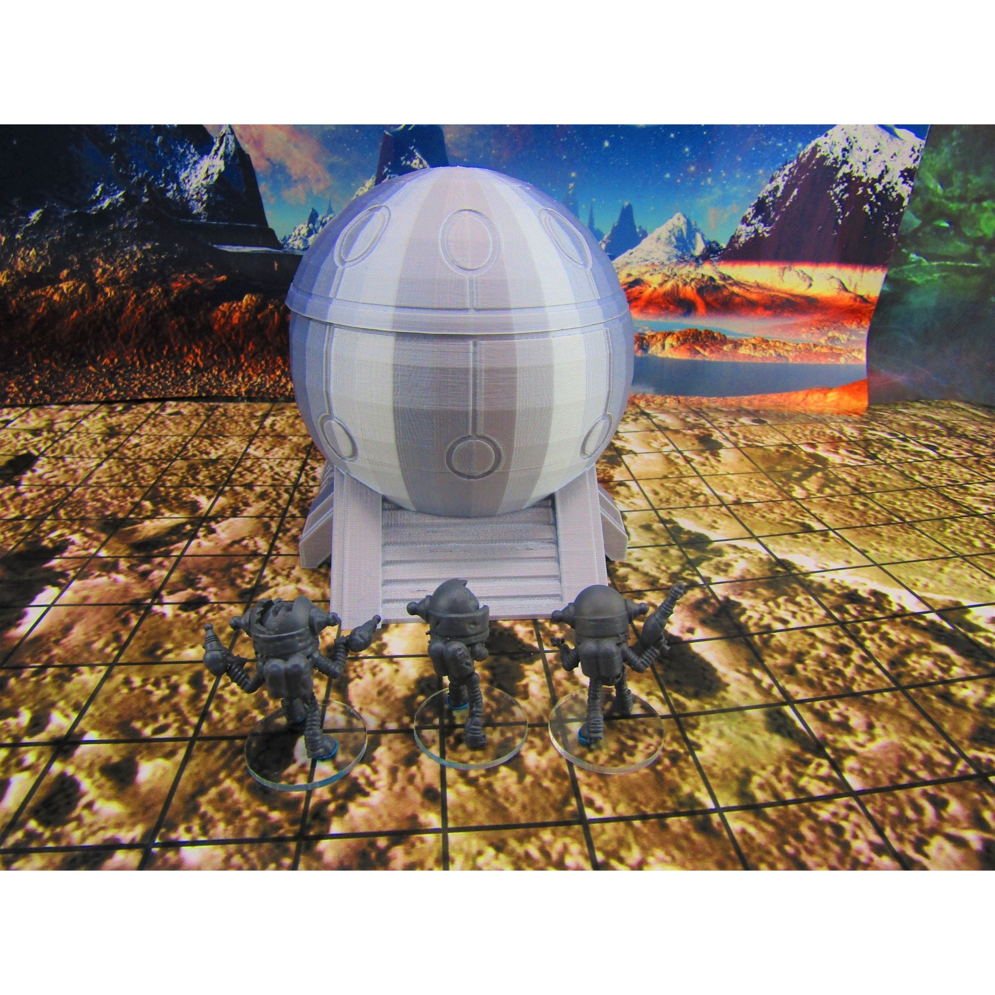 Alien Spaceship & Skeletal Zeta Alien Scatter Terrain Scenery | Etsy