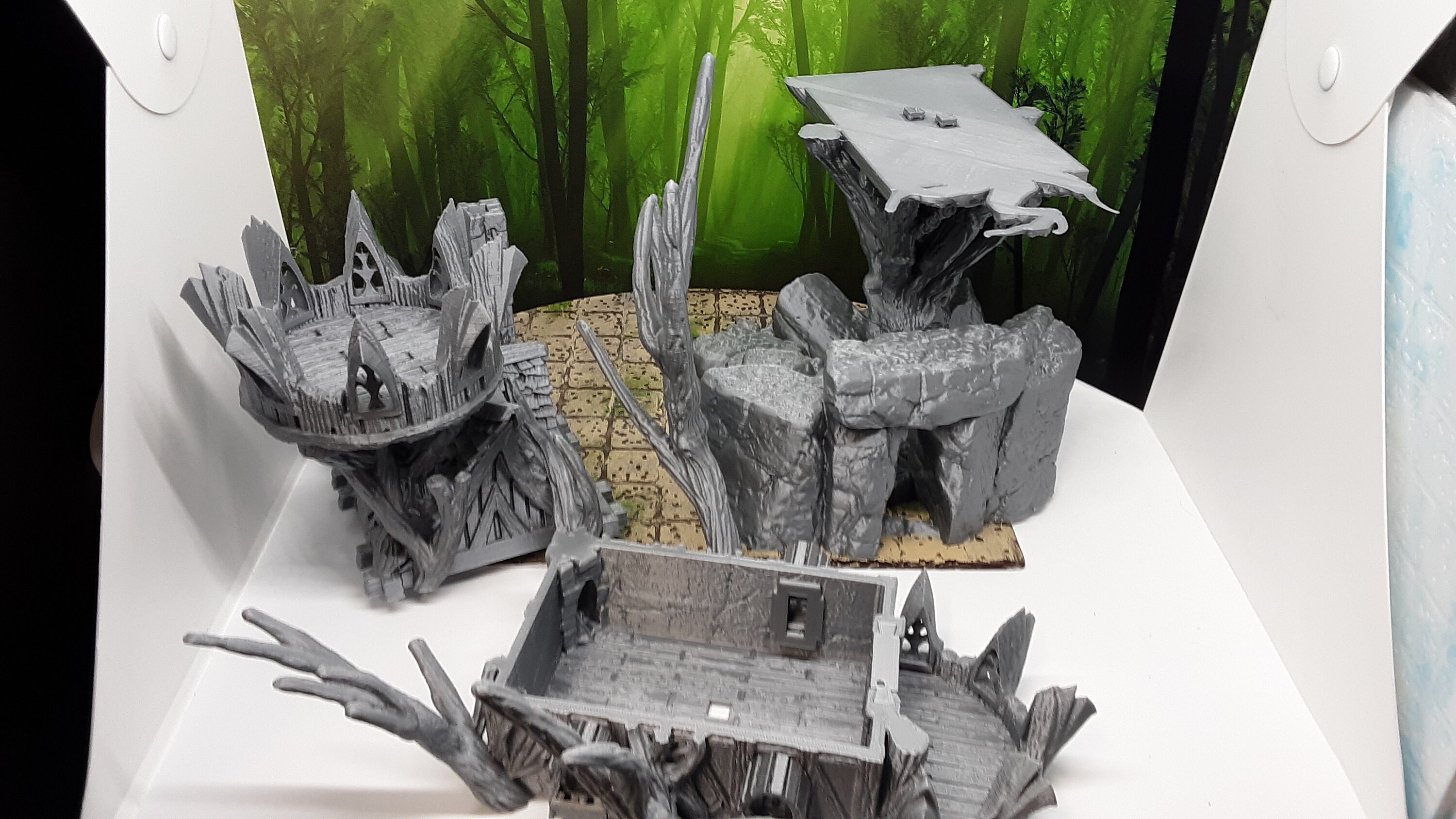 4 Piece Modular Elvish Treehouse Watchtower Treefort Scatter | Etsy