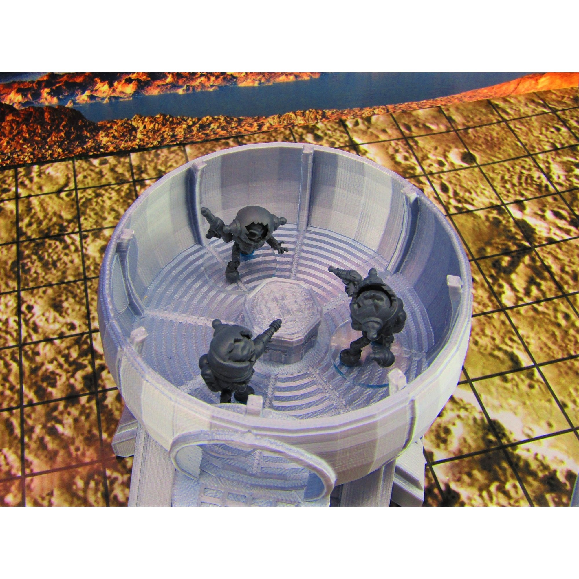 Alien Spaceship & Skeletal Zeta Alien Scatter Terrain Scenery Mini ...