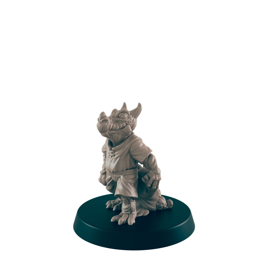 Dragonborn Mini Child W/ Toy Kidtownsfolk NPC Figure Dnd Wargaming Mini ...