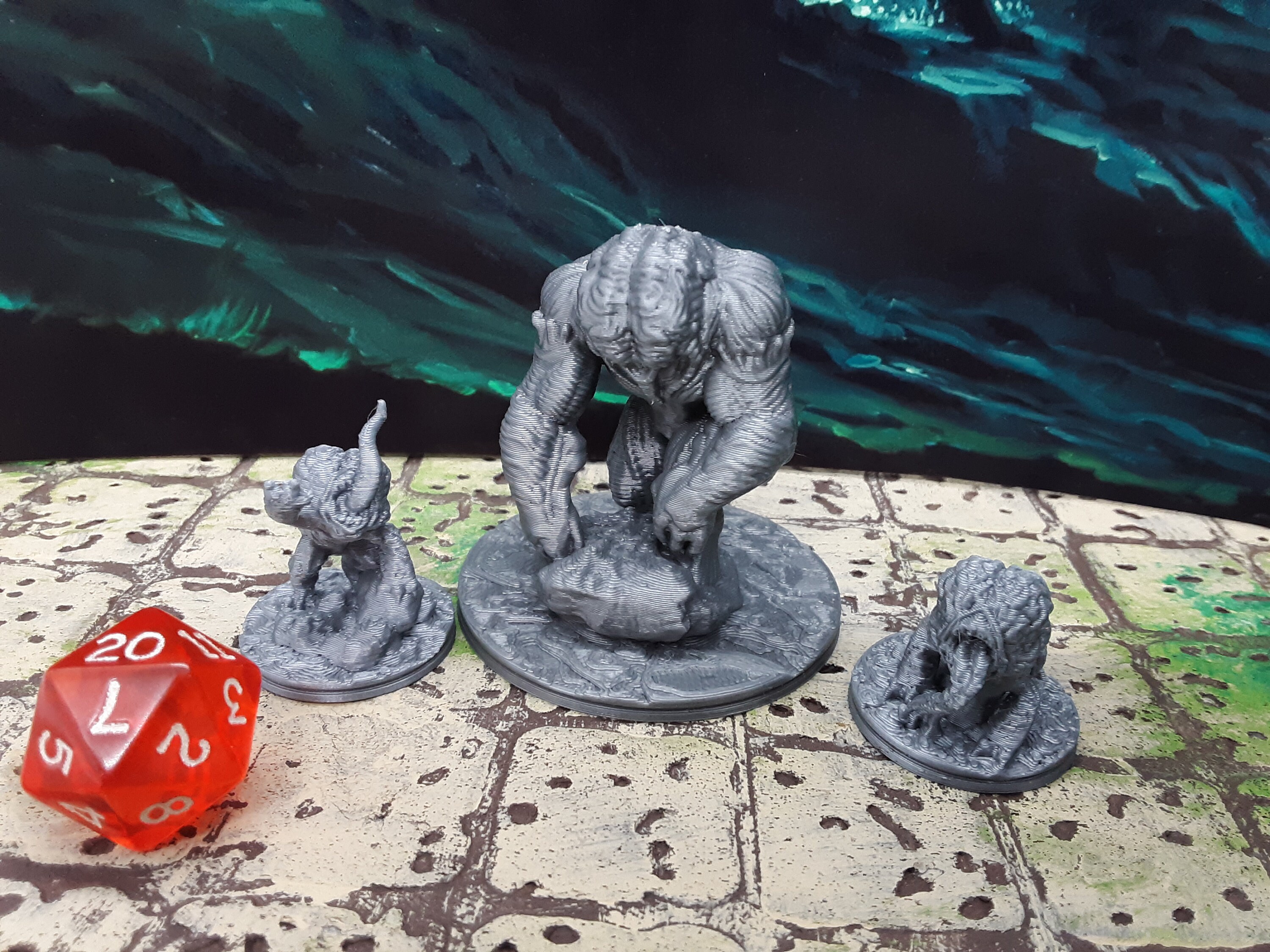 Brain / Flesh Golem and Intellect Devourers Monster Encounter | Etsy