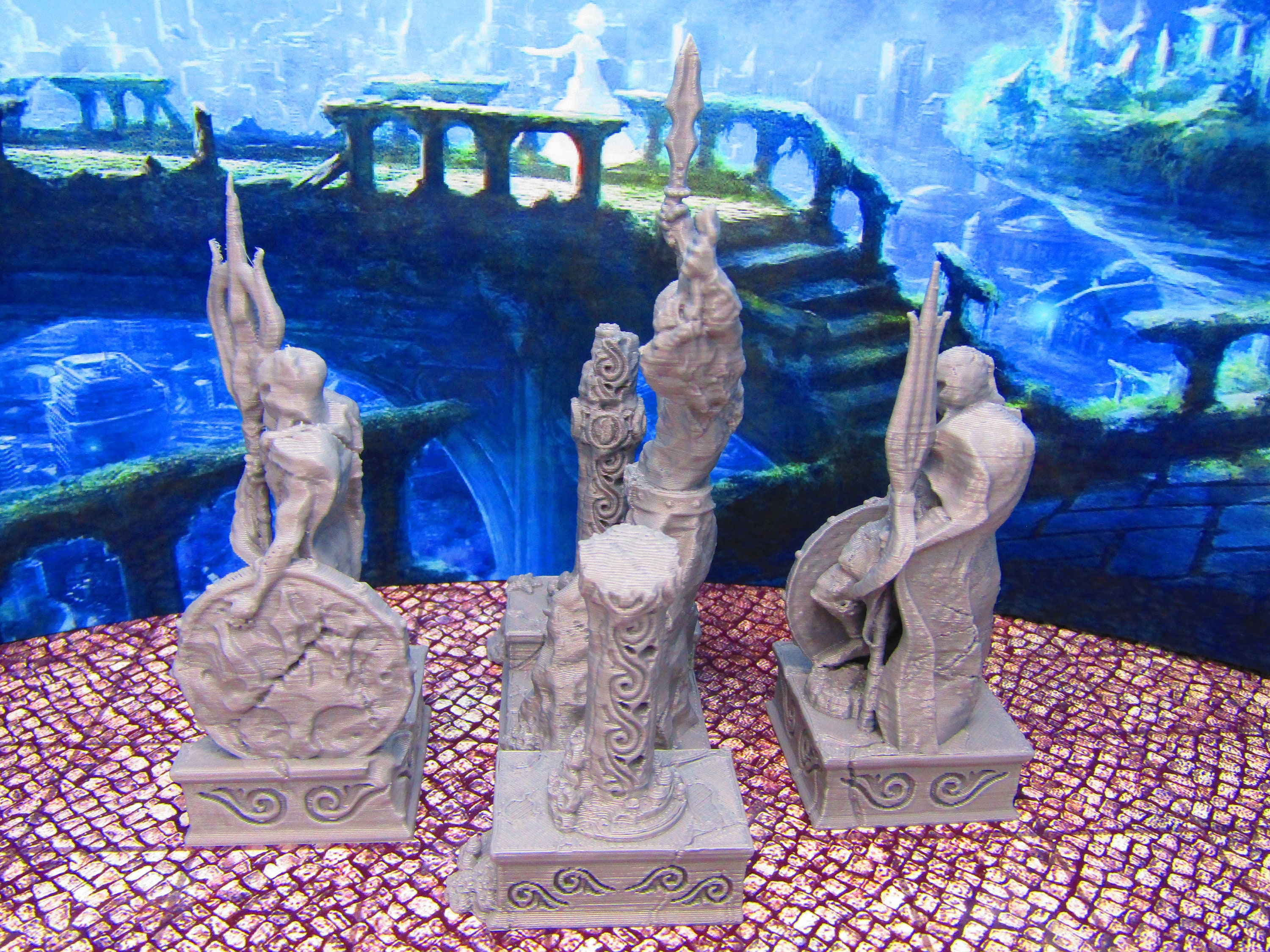 Atlantis Deep Sea Warrior Atlantean Statues Scenery Scatter Terrain ...