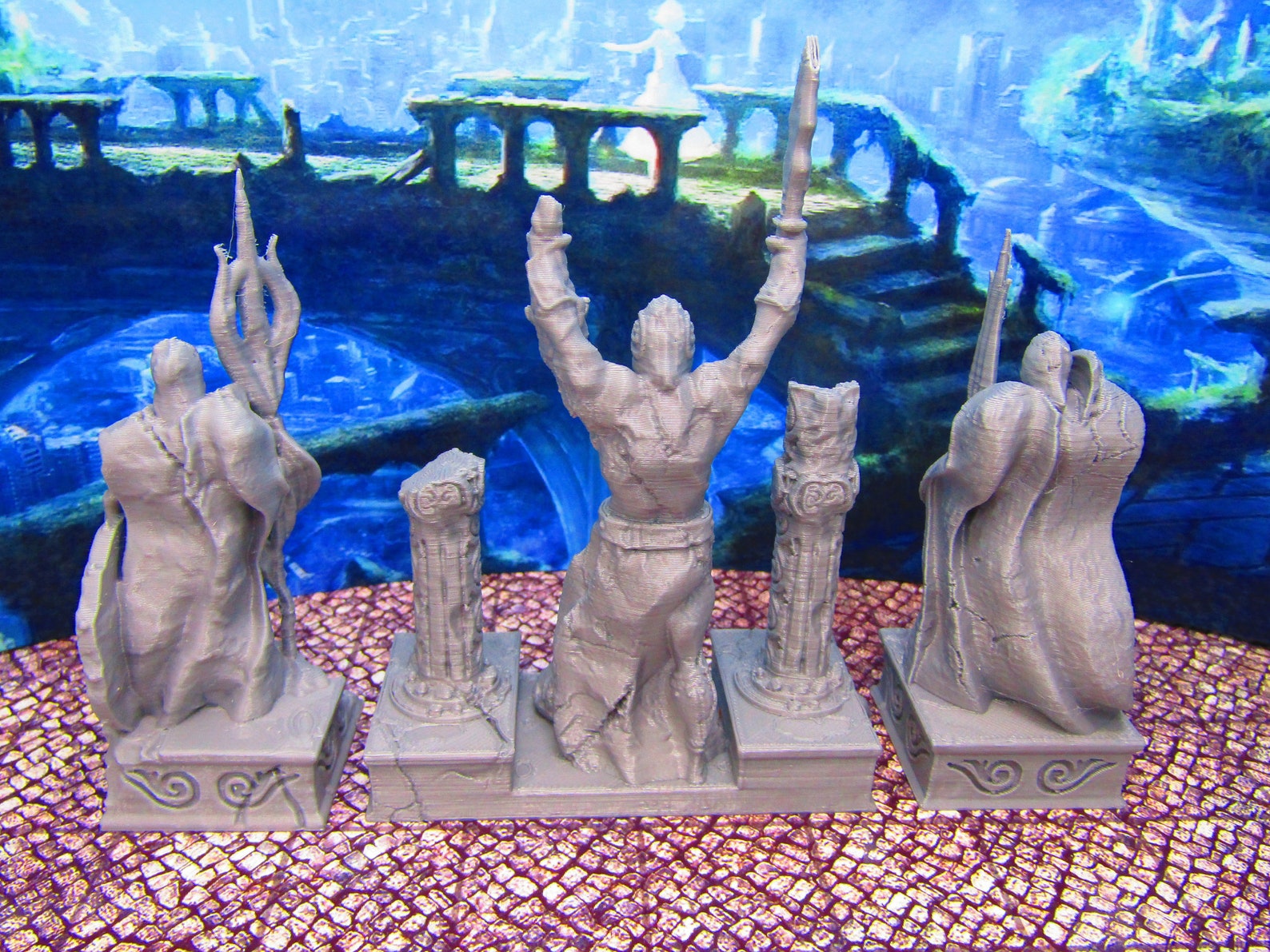 Atlantis Deep Sea Warrior Atlantean Statues Scenery Scatter - Etsy