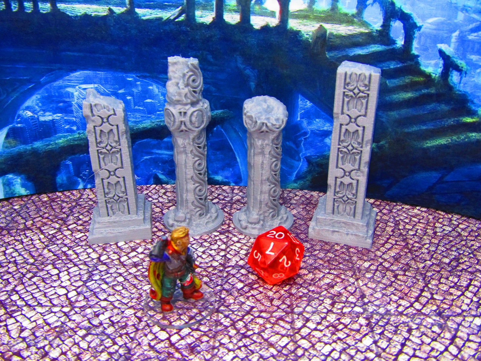 Atlantis Style Atlantean Sunken Pillars Columns Scenery Scatter Terrain ...