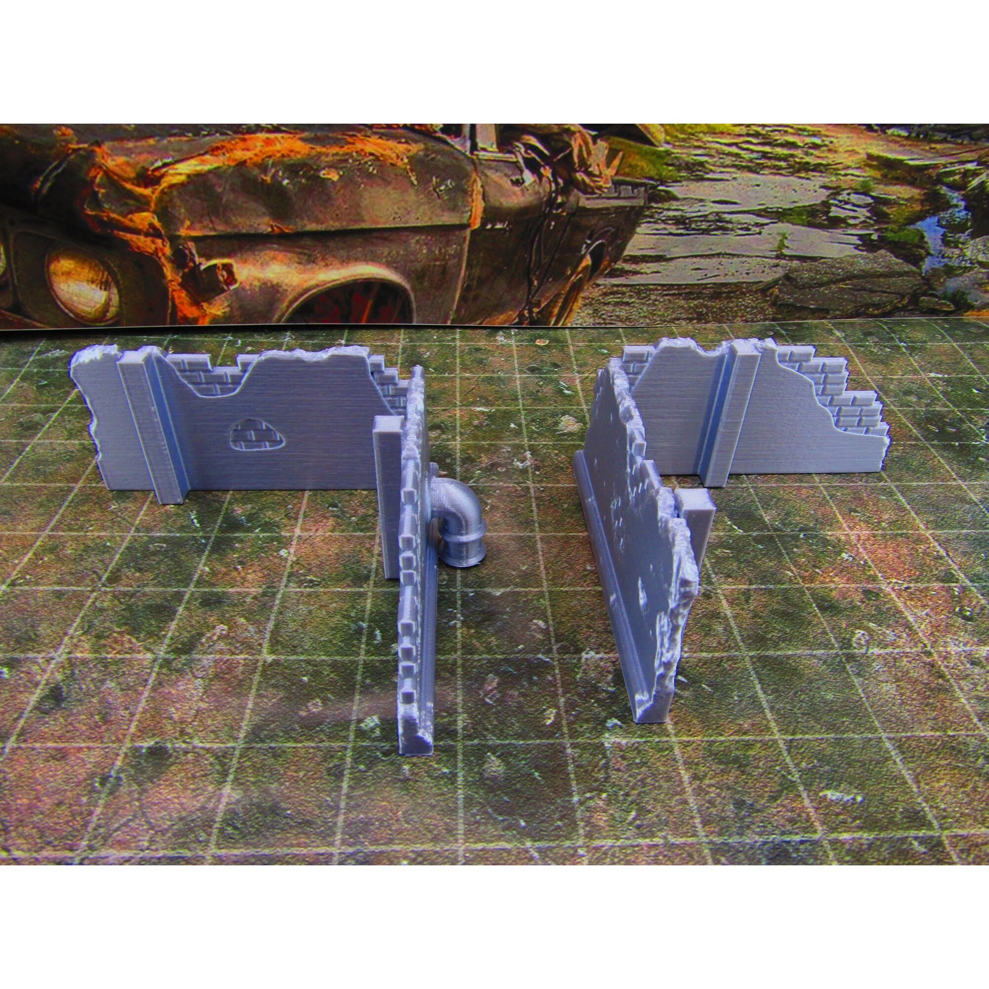 2pc Building Rubble Corner Brick Wall Scatter Terrain Scenery - Etsy