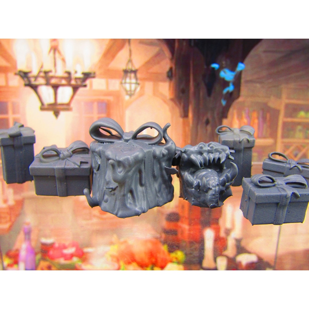 7pc Christmas Present Booby Trap Set Scatter Terrain Scenery Tabletop ...