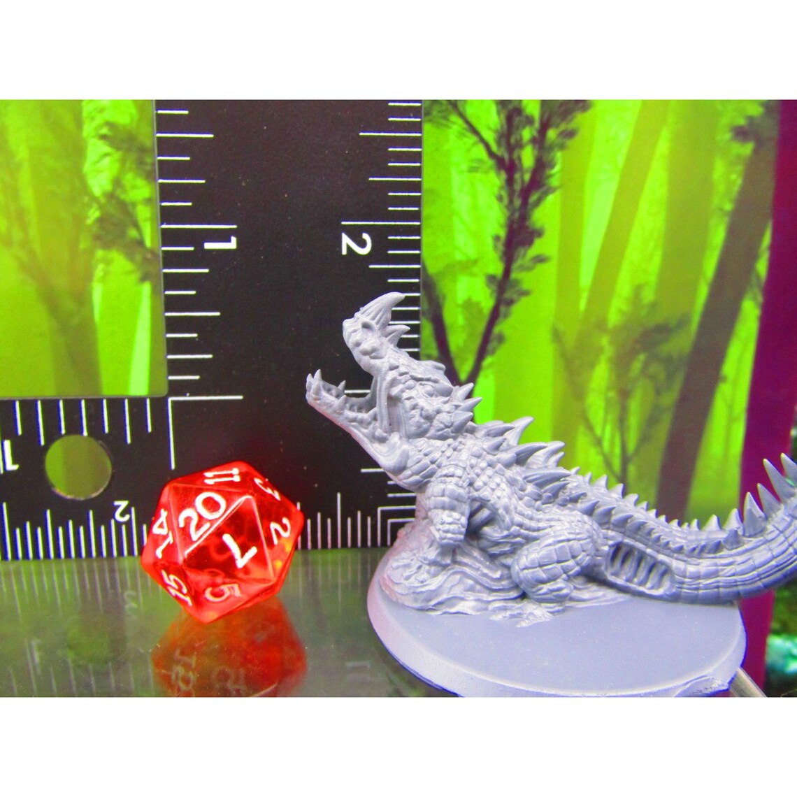 Undead Zombie Crocodile Mini Miniatures 3D Printed Resin Model Figure ...