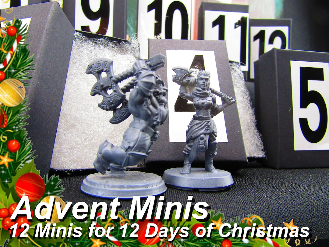 12 Days of Christmas Advent Calendar Fantasy Minis Miniature Figures ...
