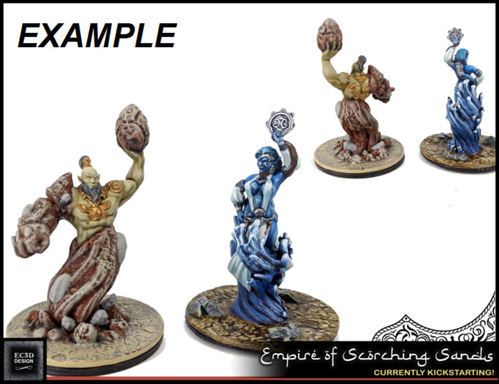 Earth Genie Djinn With Lamp Mini Miniatures Figure Tabletop - Etsy
