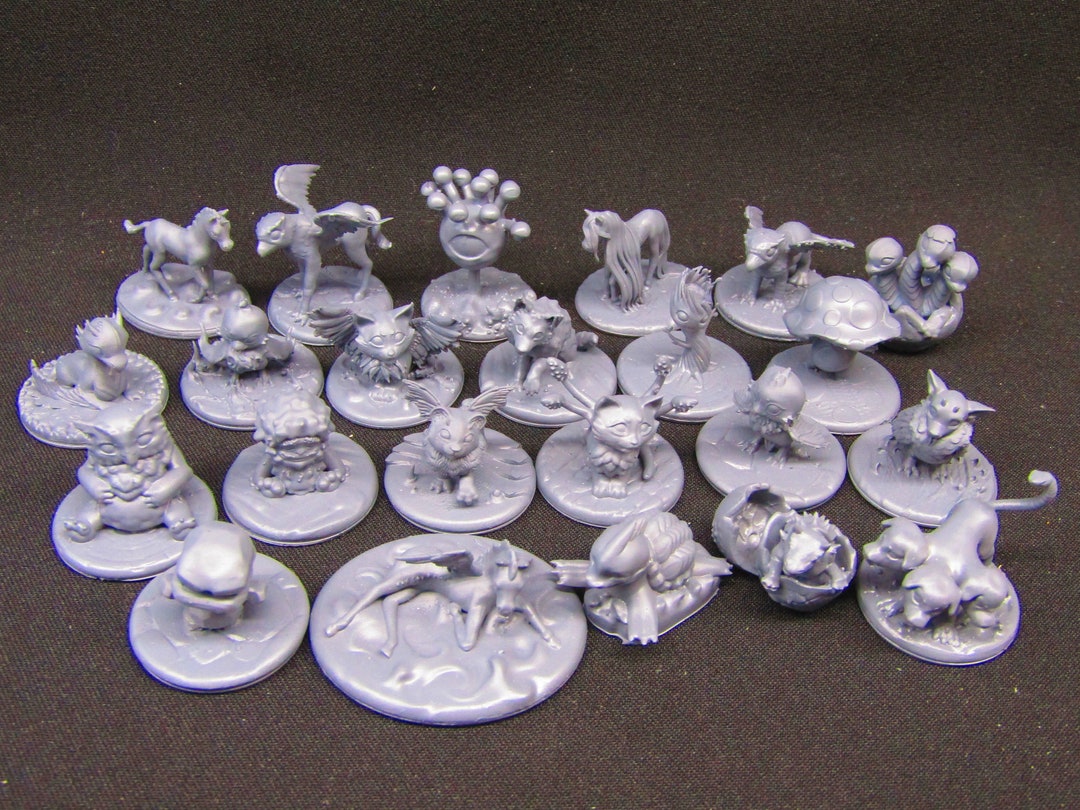 23 Piece Baby Beast Companion Sidekick Familiar Set Mini 3D Printed ...