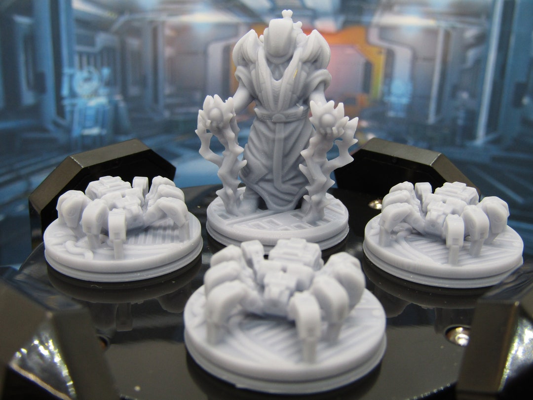 Mechromancer / Techromancer W/ Robo Spiders Mini Miniature Terrain 3D ...
