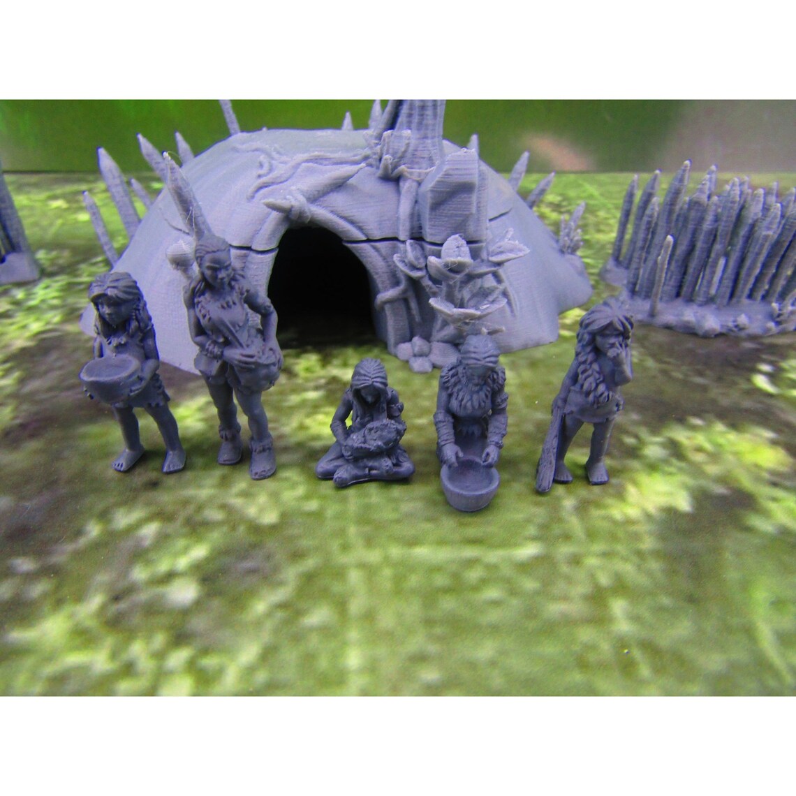 Prehistoric Cave & Wall Sections W/ 5pc Caveman Women Children Set ...