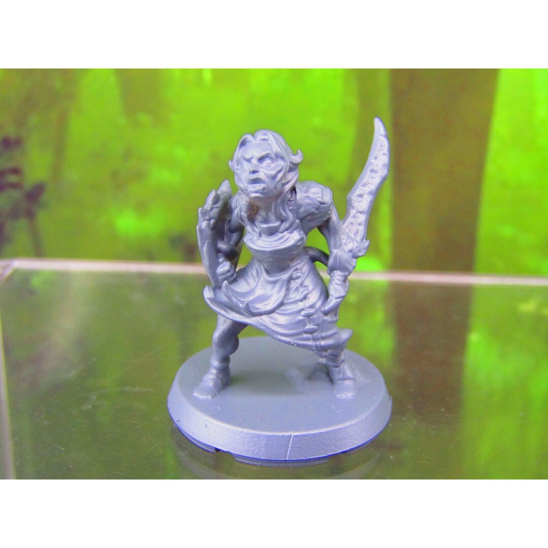 Female Orc Fighter Mini Miniatures 3D Printed Resin Model Figure 28 ...