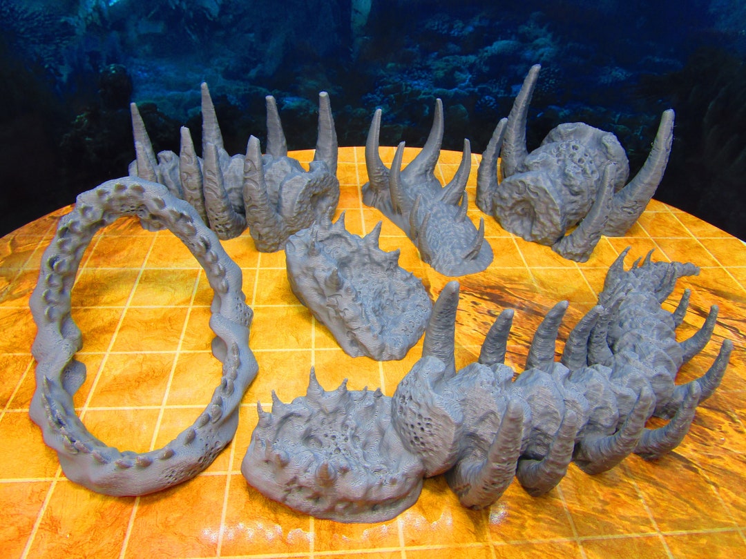 6pc Leviathan Giant Sea Monster Bones Graveyard Scenery Scatter Terrain ...