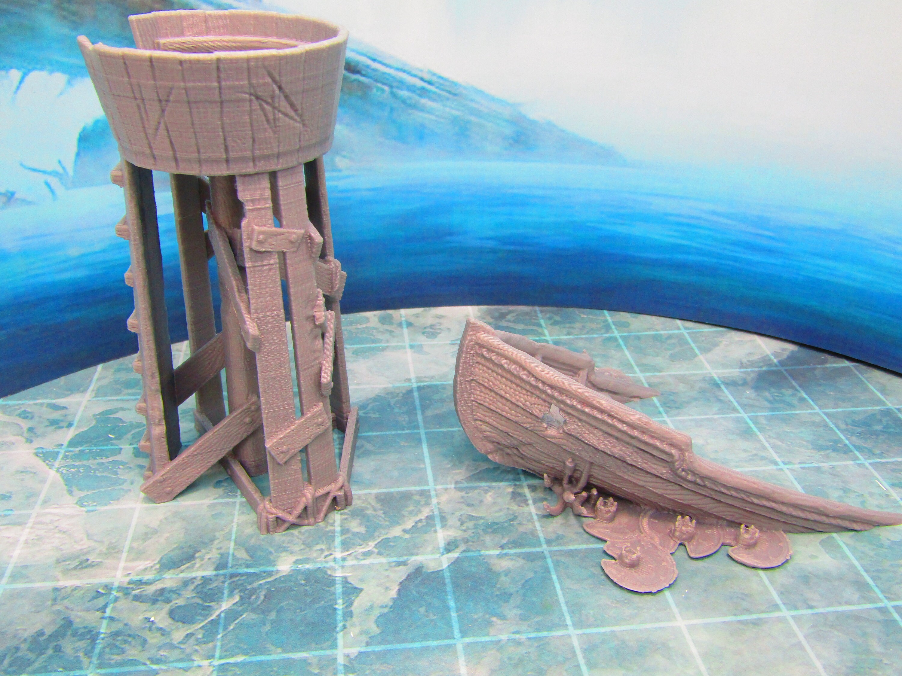 Sunken Boat W/ Crow's Nest Watchtower Scatter Terrain | Etsy