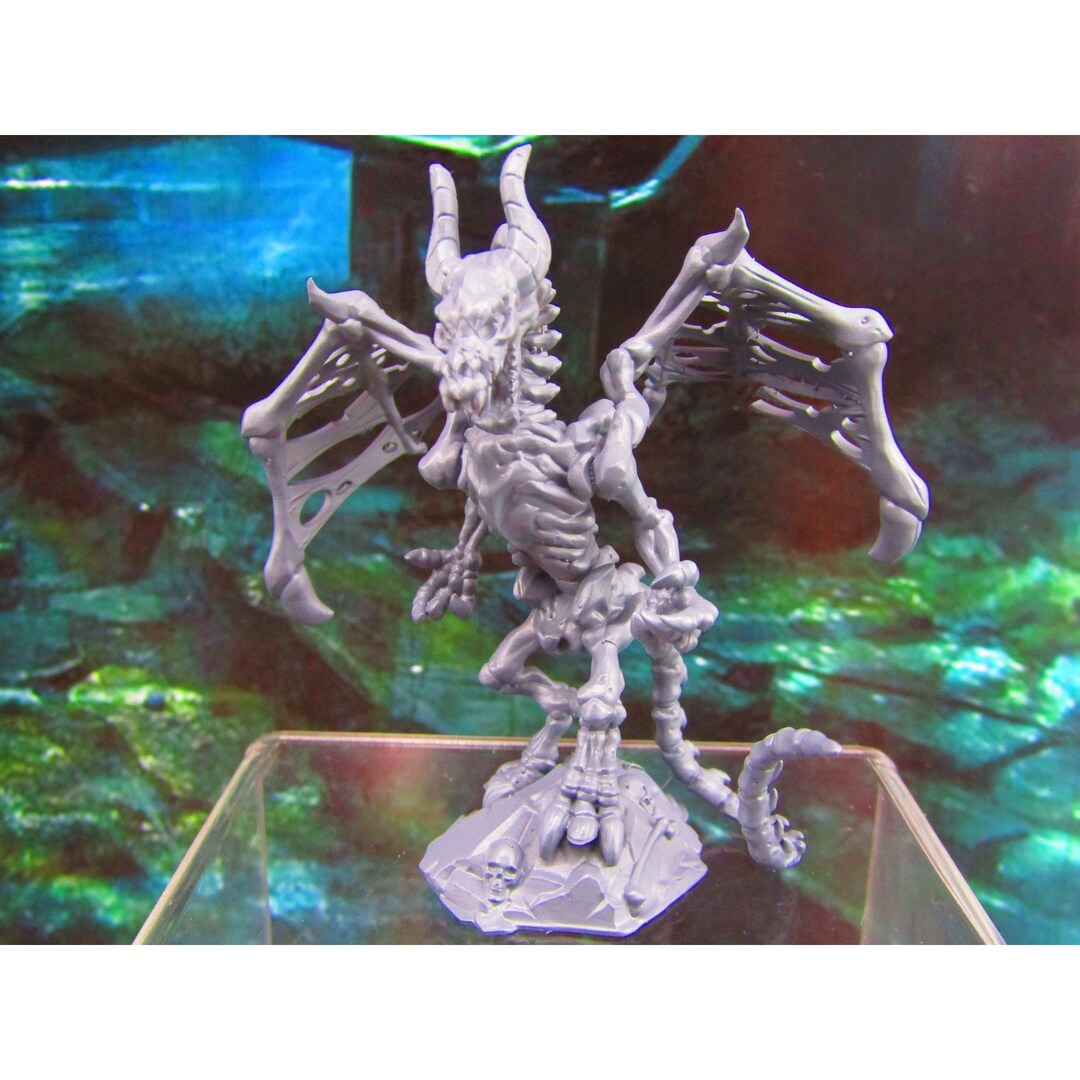 Bone Dragon Undead Skeleton Mini Miniature Figure 3D Printed Model 28 ...