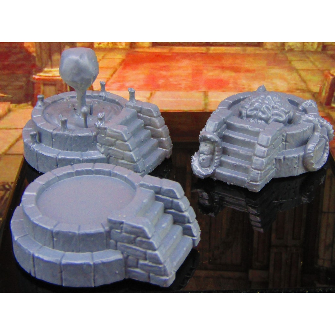 3pc Mind Horror Brain / Growth Pools Scatter Terrain Scenery Mini ...