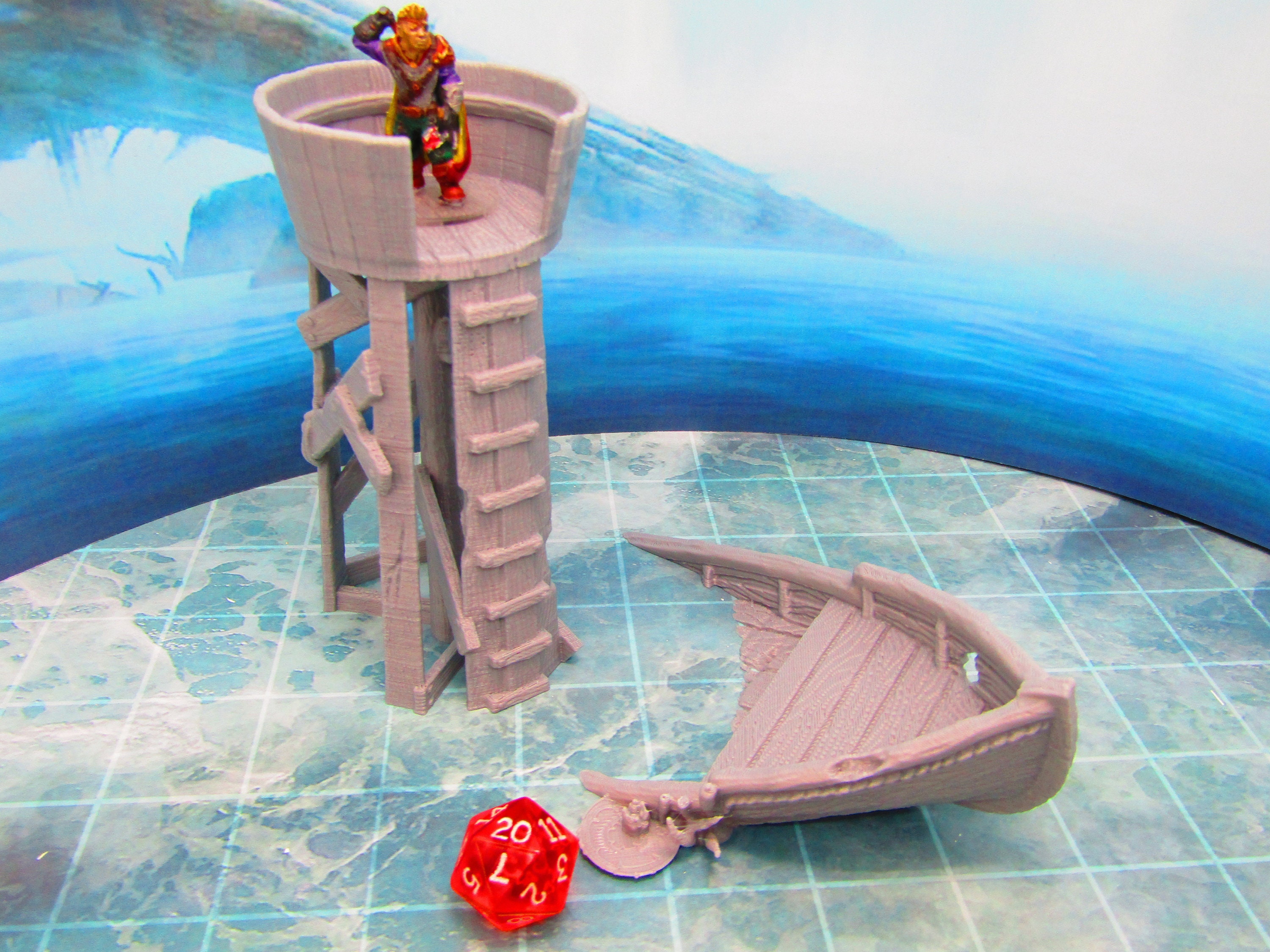 Sunken Boat W/ Crow's Nest Watchtower Scatter Terrain | Etsy