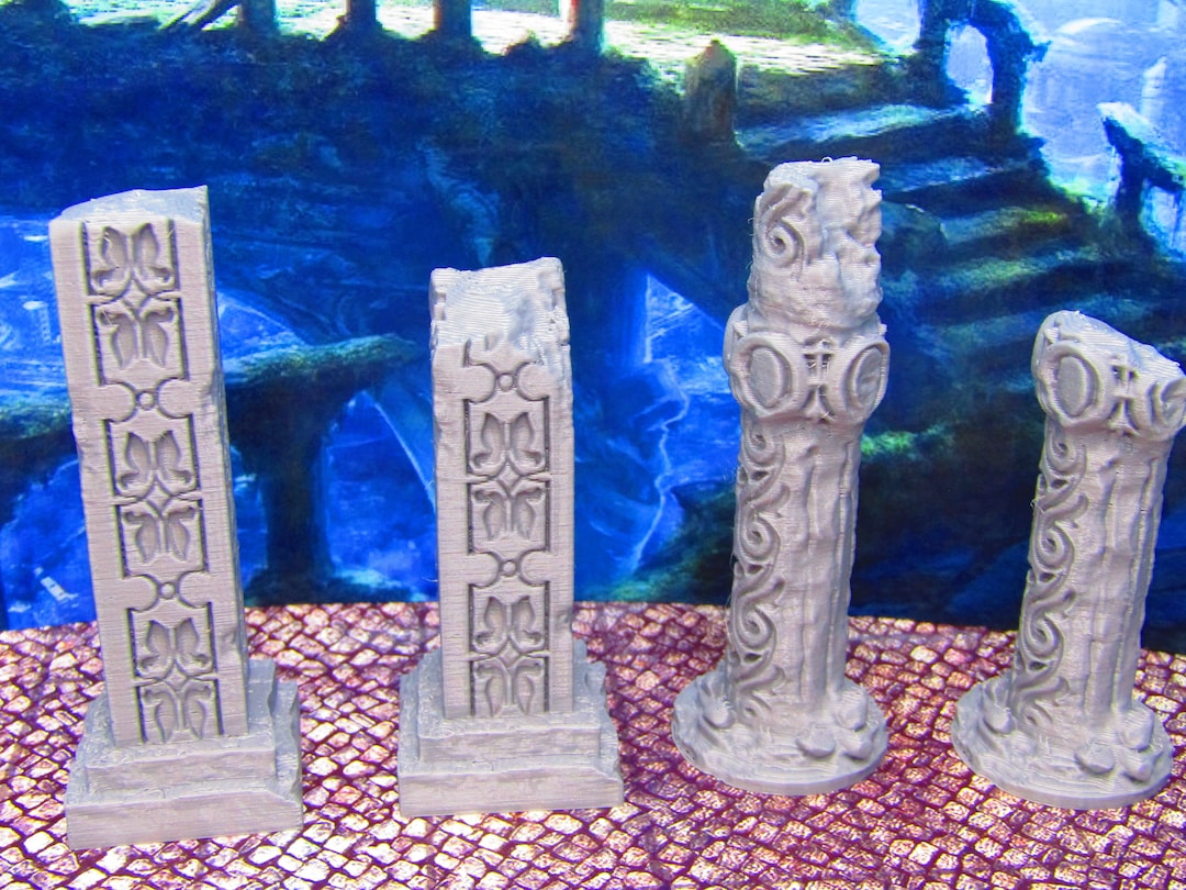 Atlantis Style Atlantean Sunken Pillars Columns Scenery Scatter Terrain ...