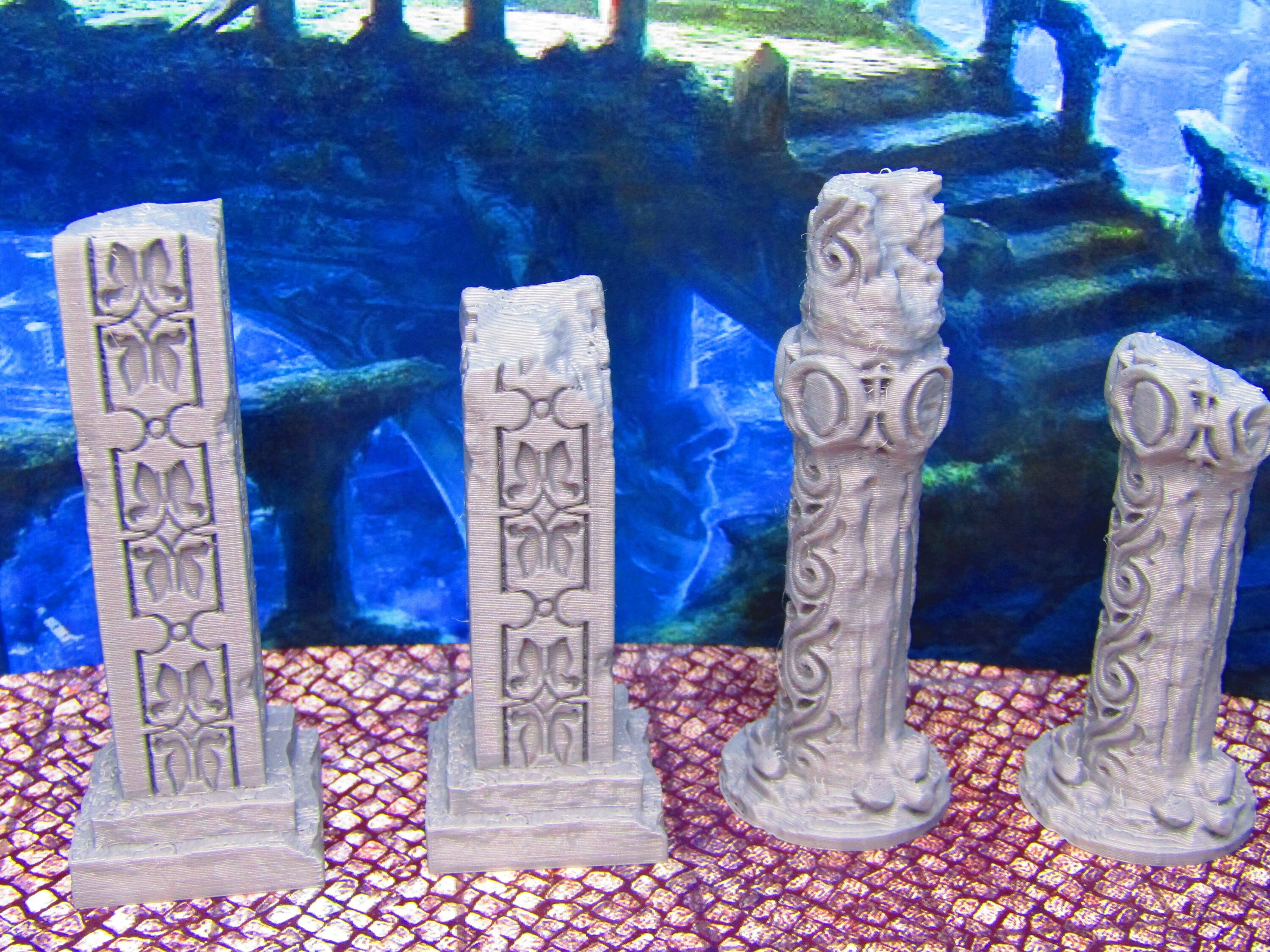 Atlantis Style Atlantean Sunken Pillars Columns Scenery Scatter Terrain ...
