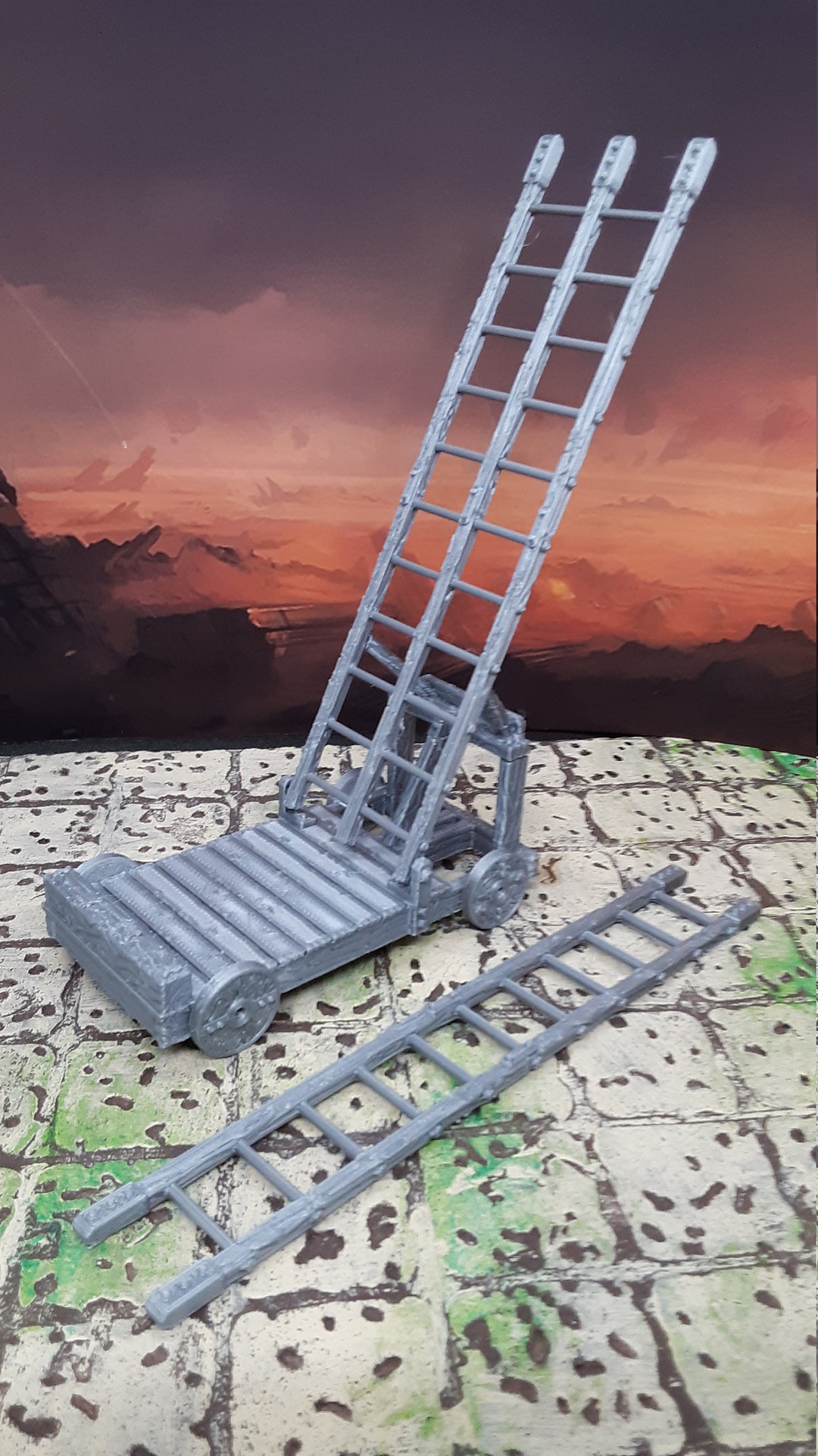 Siege Ladders Scale Castle Wall 28mm Scale Scatter Terrain 3D Printed ...