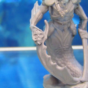 Merrow Merman Monster Creature W/ Sword Mini Miniature Figure 3D ...