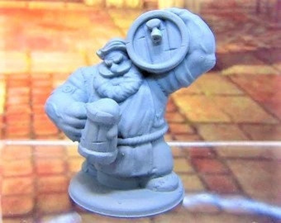Dwarven Bar Tender Bar Keeper Mini Miniature Dwarf 3D Printed Model 28 ...