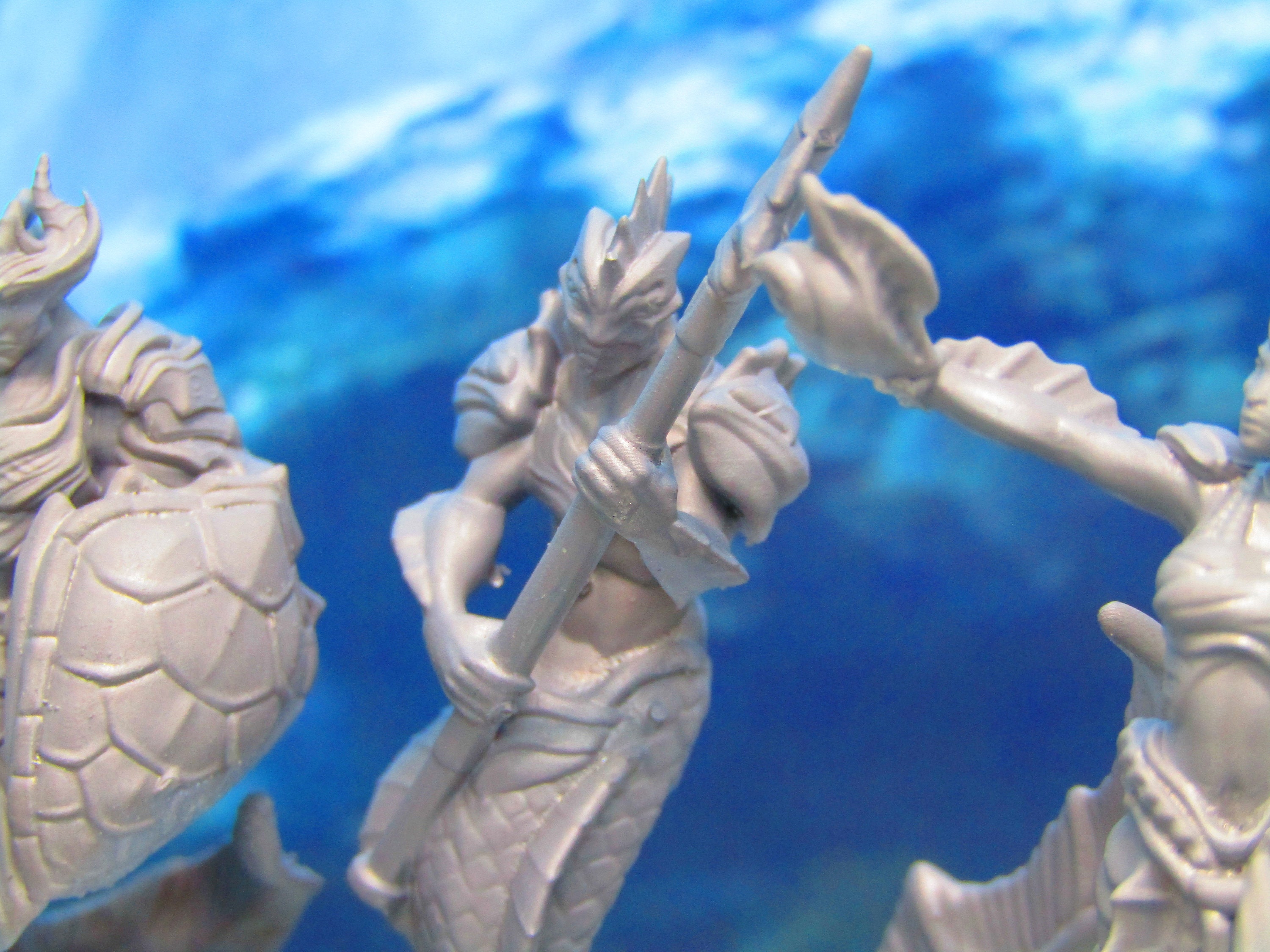 5pc Merfolk Mermaid Merman Set Mini Miniature Figure 3D Printed Model ...